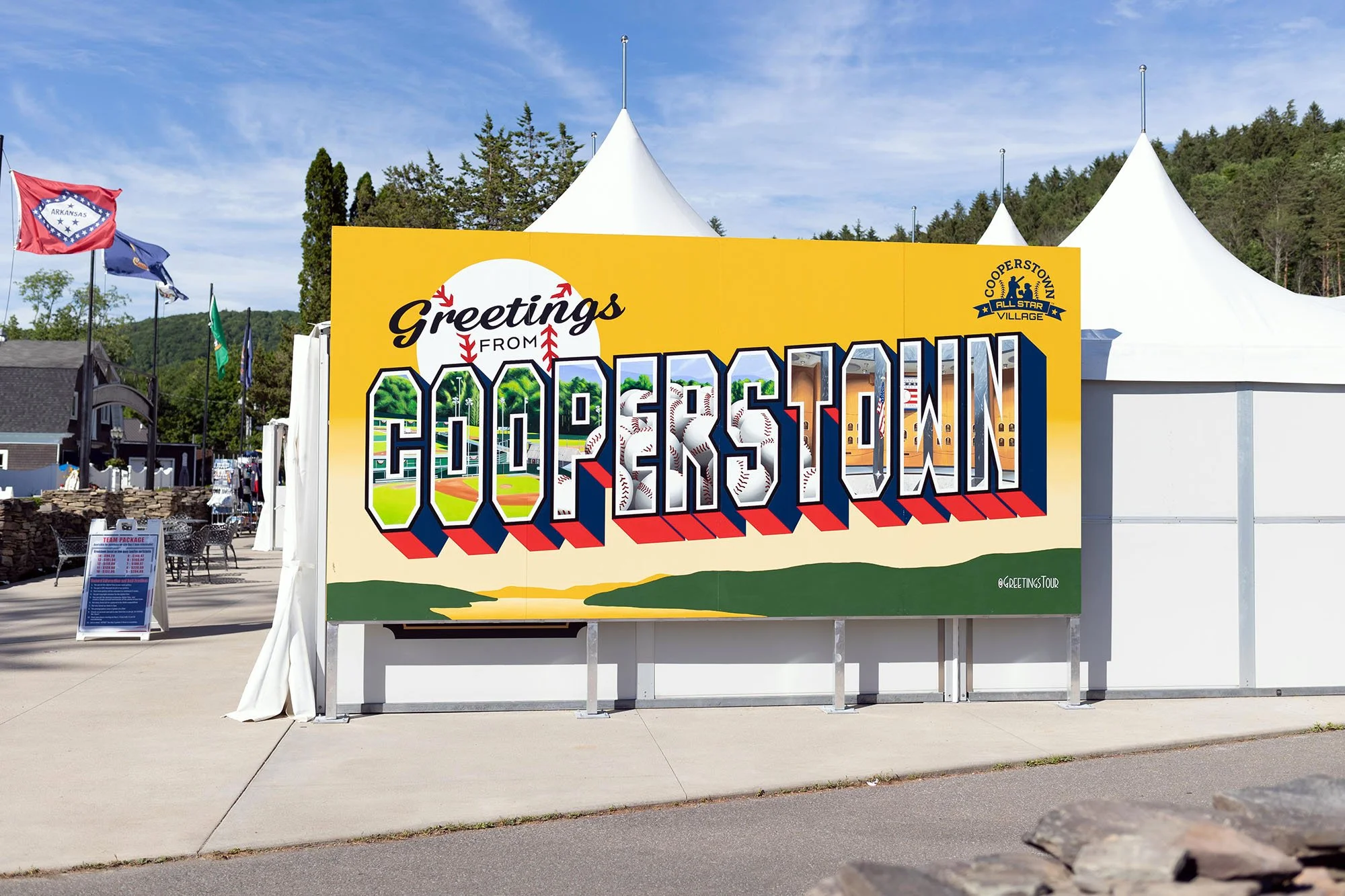 Greetings from Cooperstown NY Postcard Mural at CASV All Star Village ...