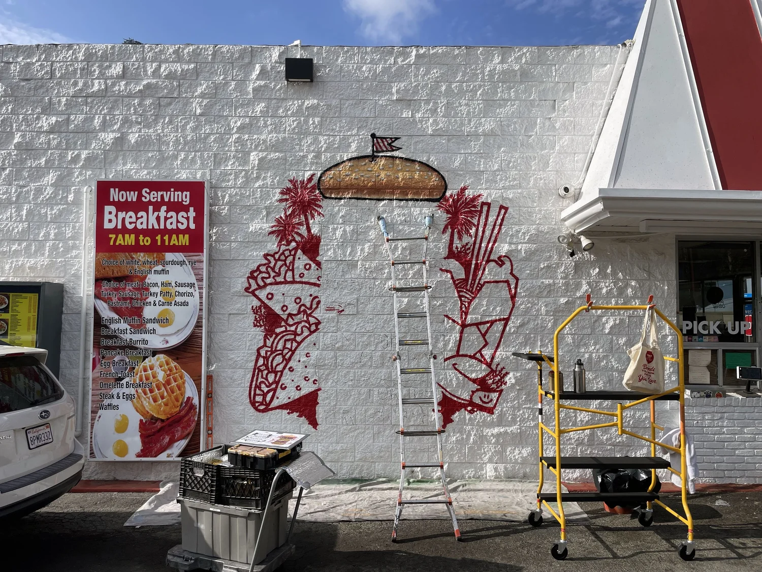 Restaurant Mural in Altadena CA for Fair Oaks Burger — Greetings Tour ...