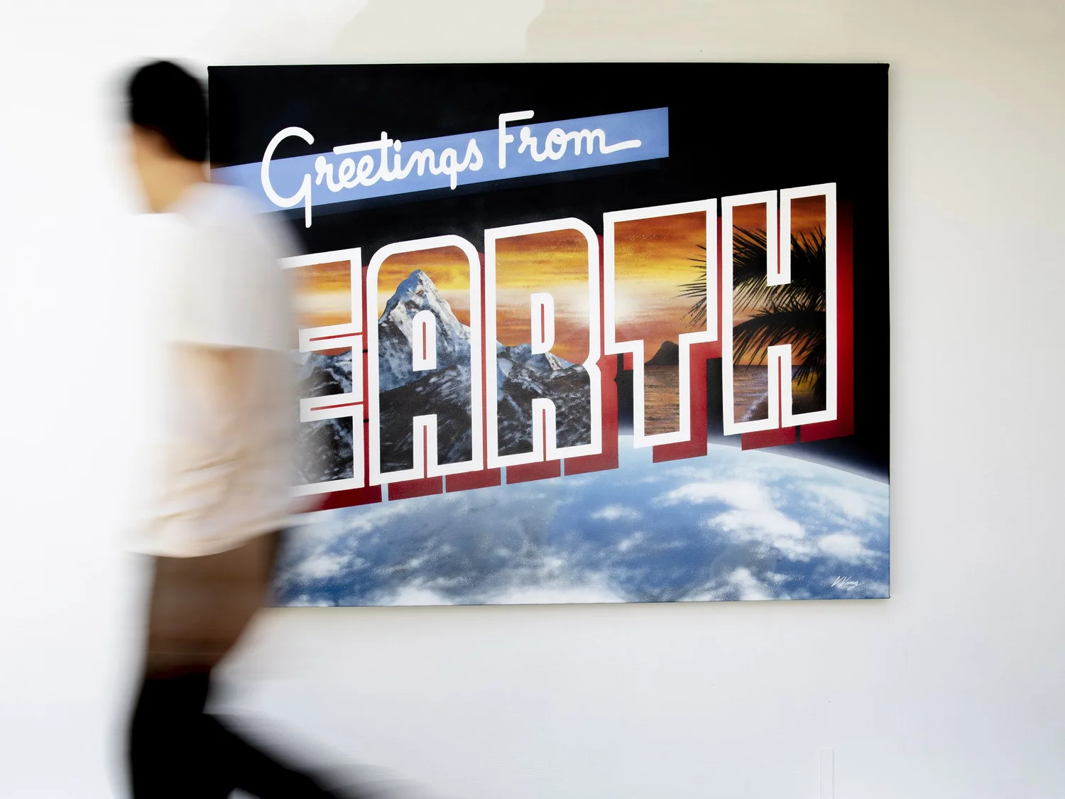 Greetings from Earth Postcard Art by Victor Ving - Earth Art Deco ...
