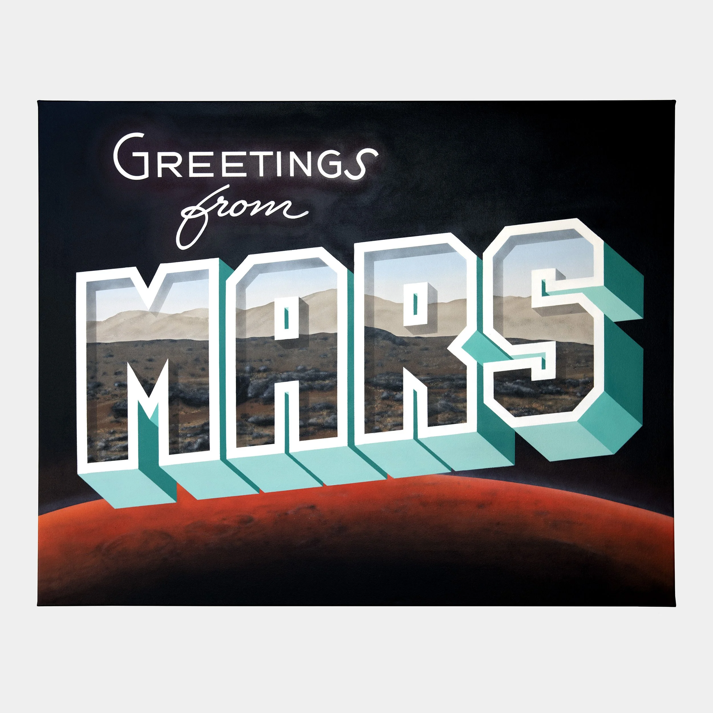 Greetings from Earth Postcard Art by Victor Ving - Earth Art Deco Poster — Greetings Tour ...