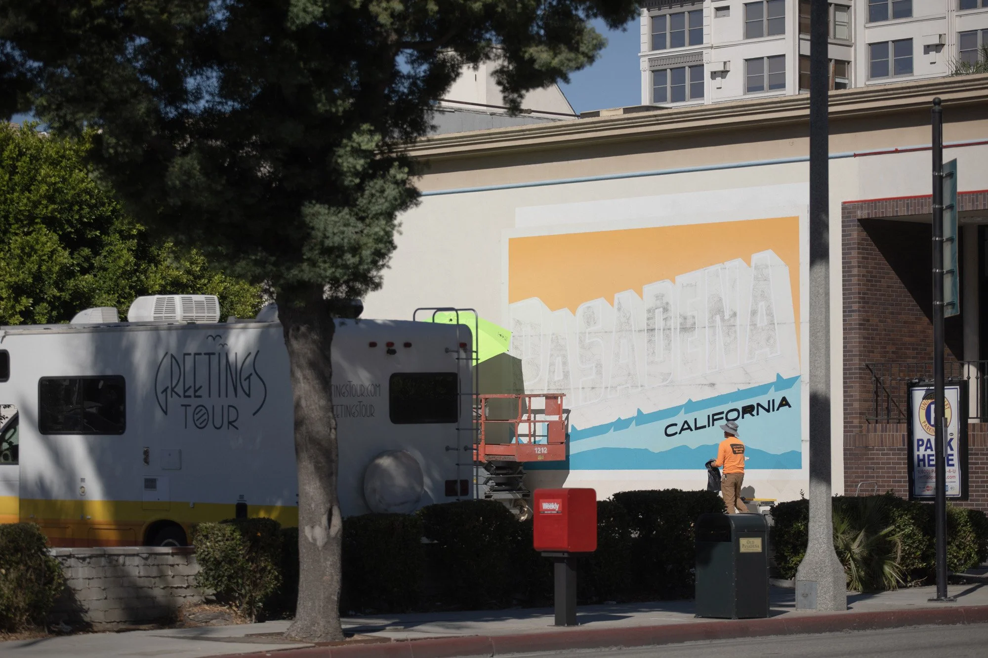 Greetings from Pasadena Mural in Old Pasadena - Photo Backdrop ...
