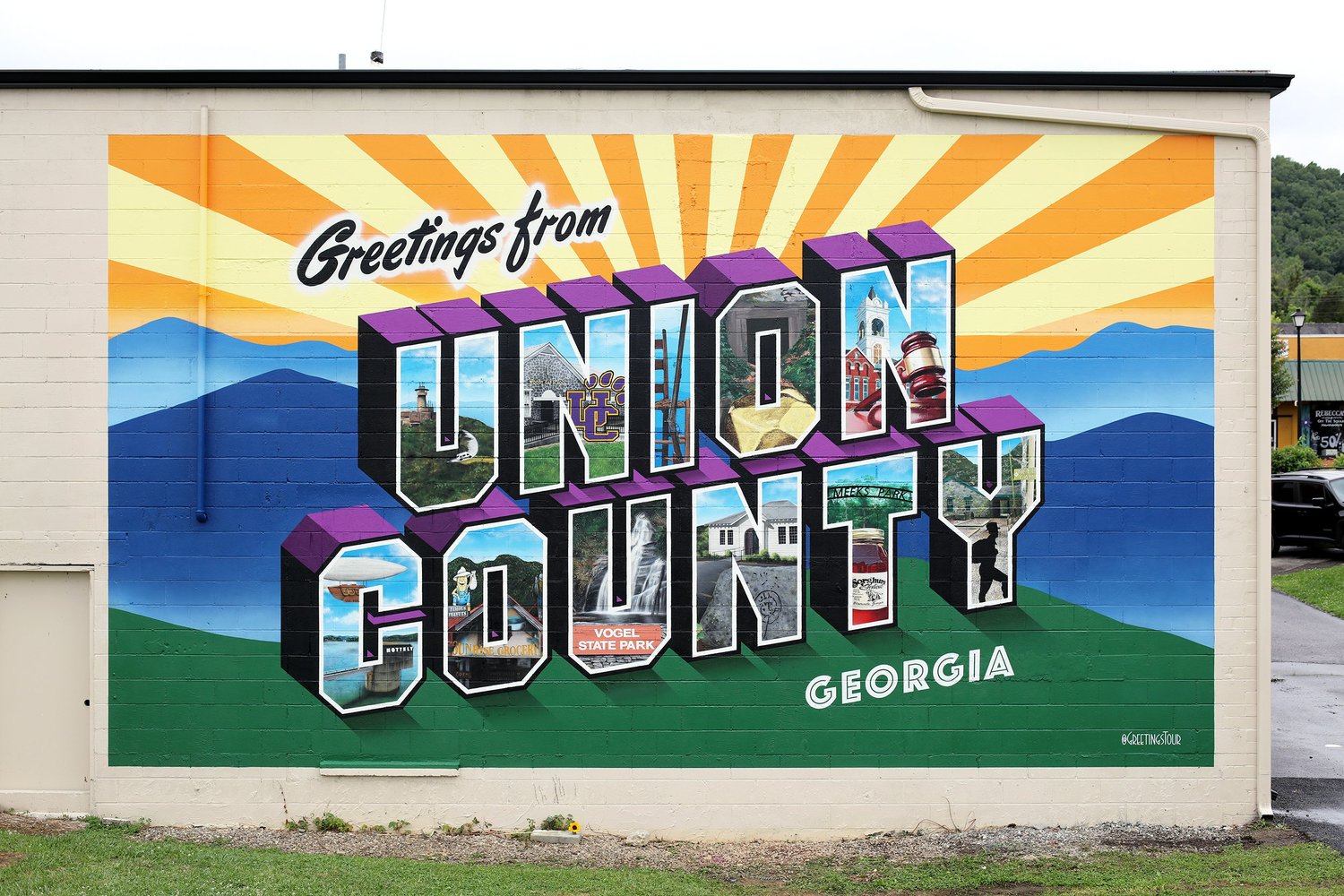 Union County Georgia Postcard Mural in Blairsville, GA — Greetings Tour ...