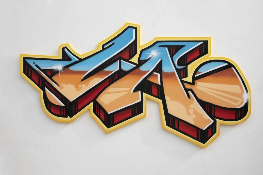 LA Graffiti Canvas Cut Out Commission - Street Art Home Decor for ...