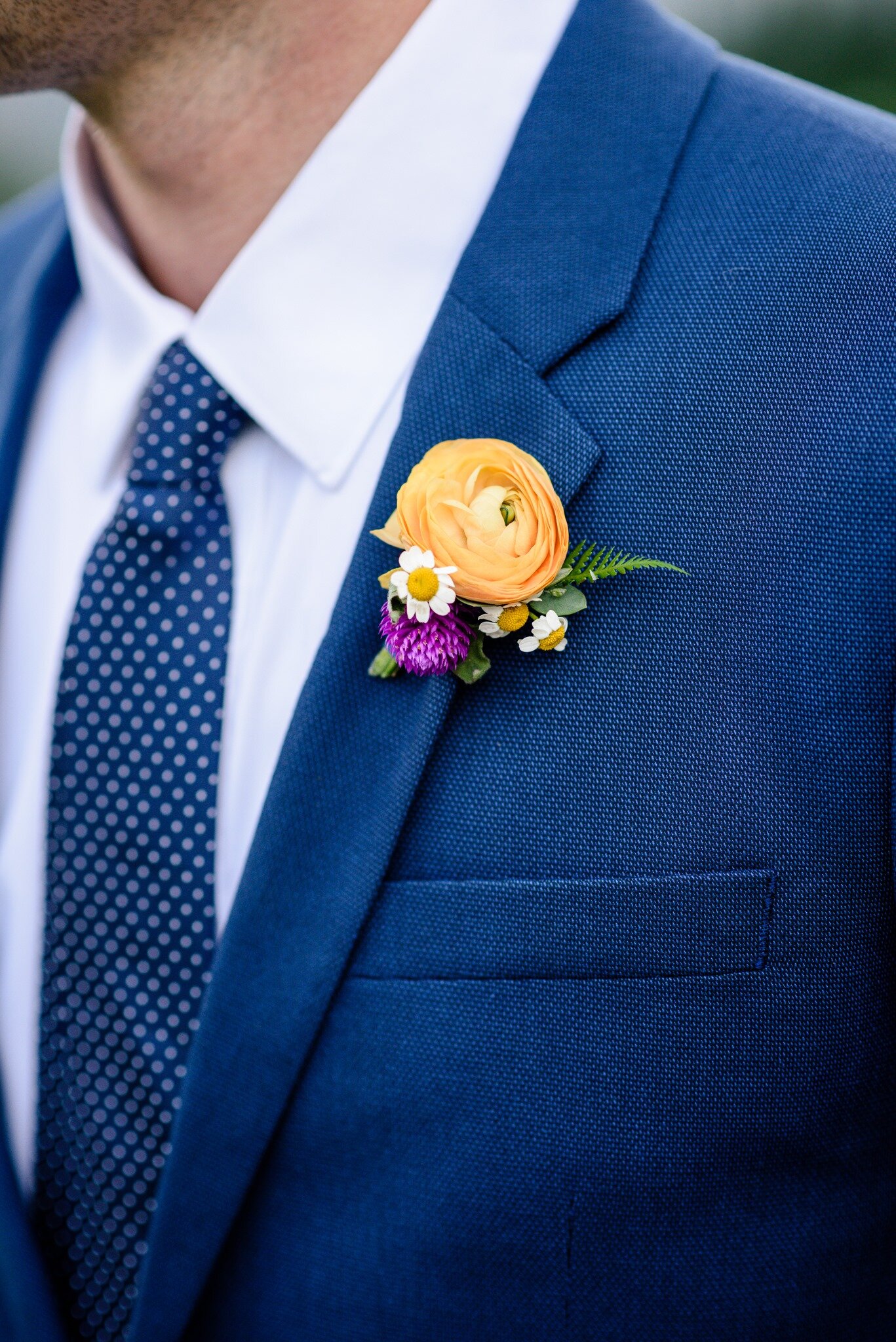 Wildflower Boutonniere For Wedding