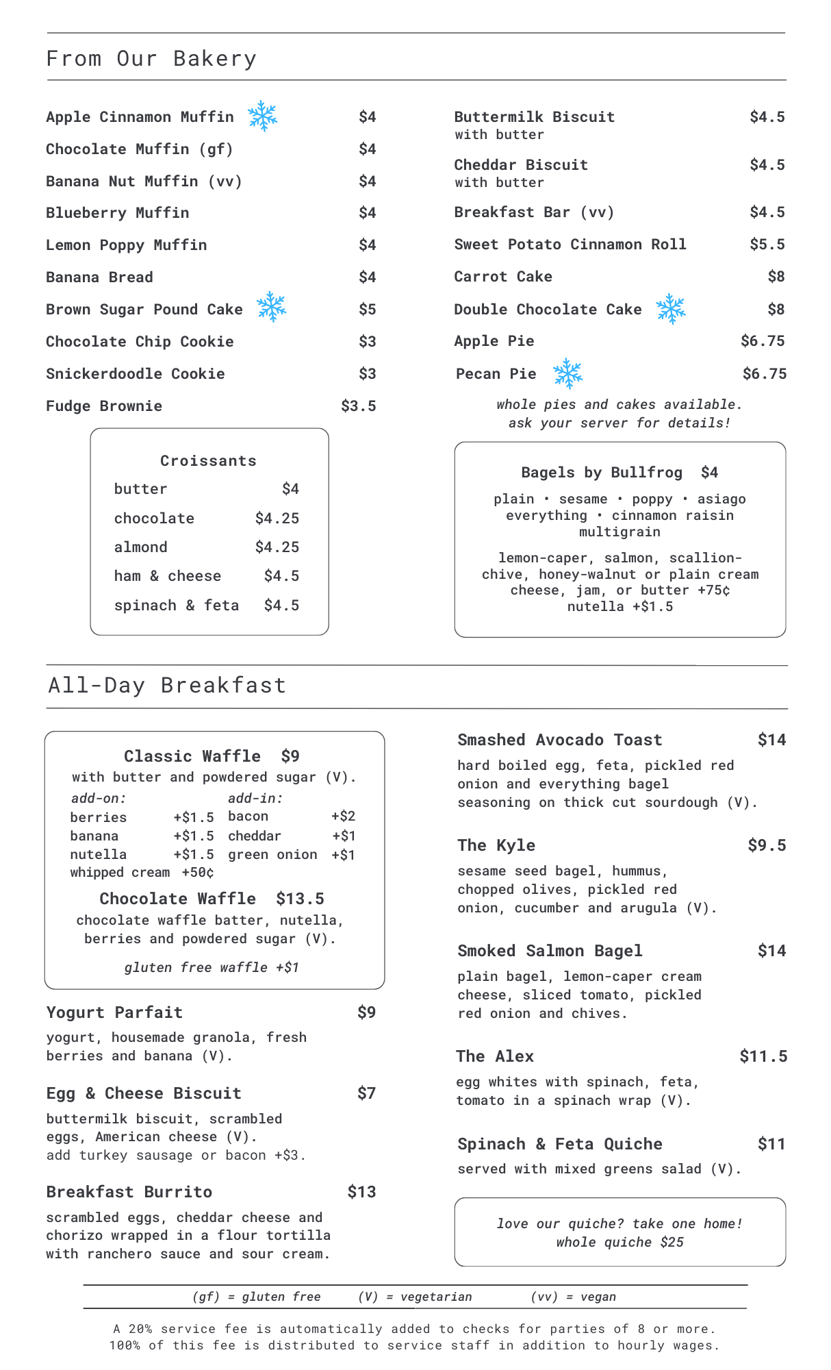 Menu — Tryst