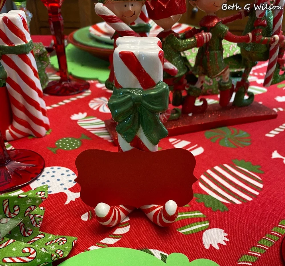 Candy Canes on a Christmas Tablescape — Whispers of the Heart
