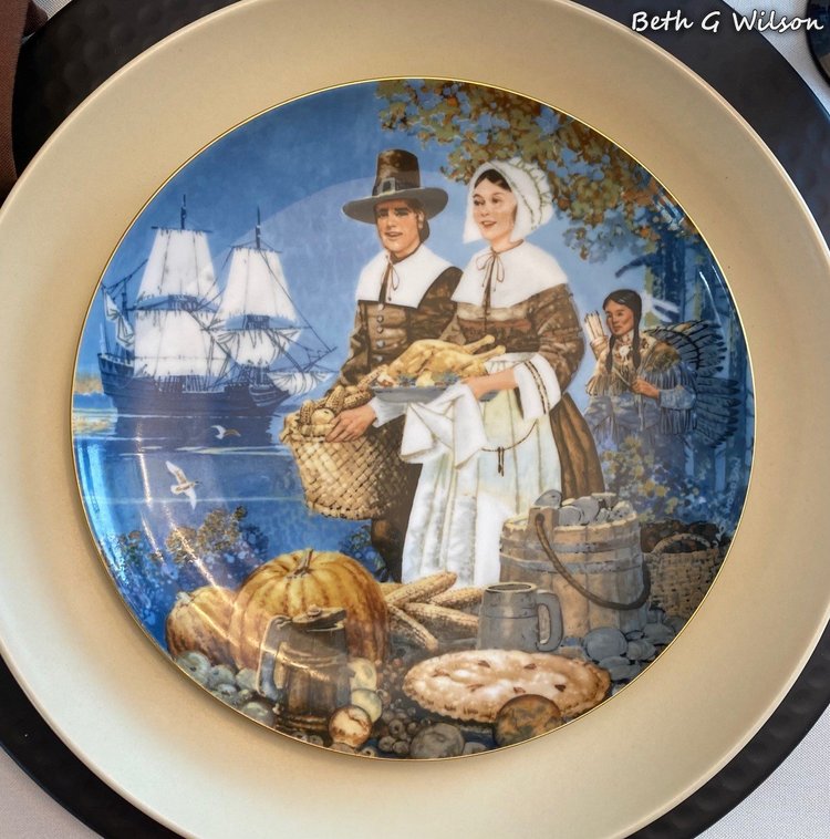 Pilgrims on a Thanksgiving Tablescape — Whispers of the Heart