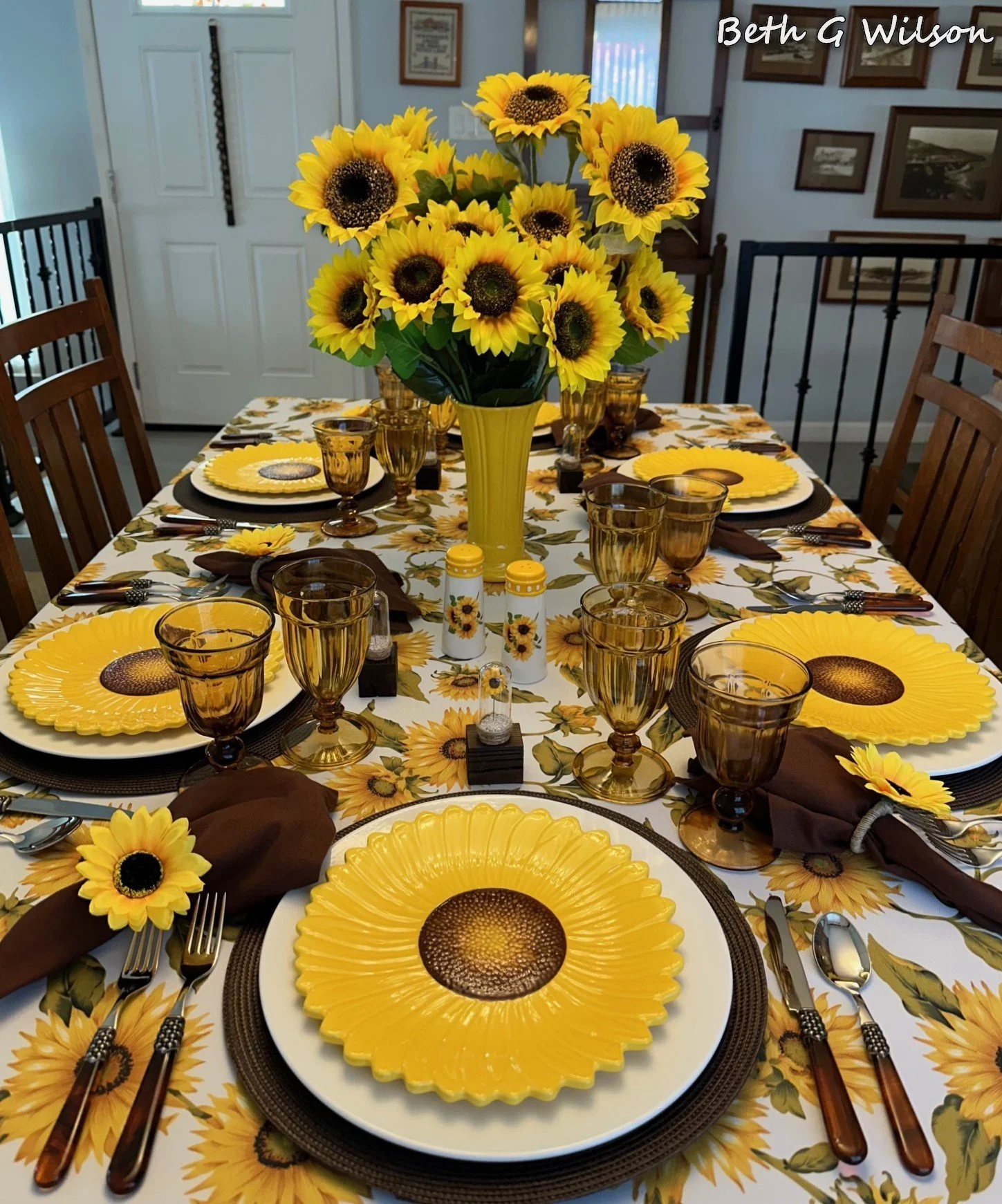 A Fall Sunflower Tablescape — Whispers of the Heart