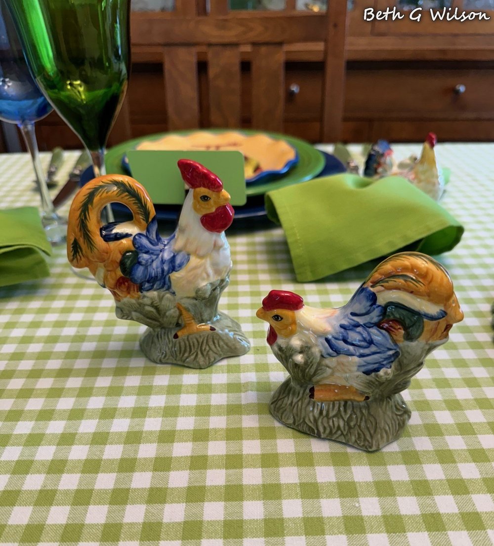 A Chicken Dinner Tablescape — Whispers of the Heart