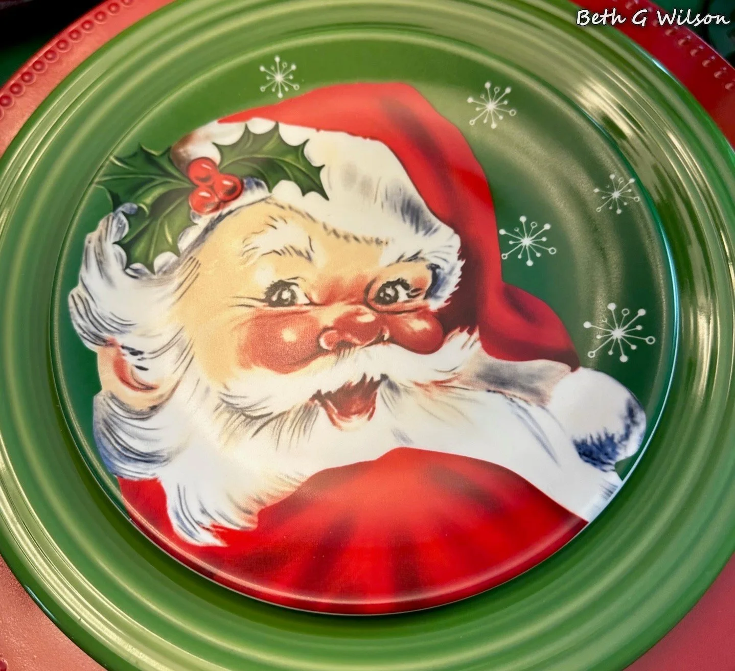 Santa on a Christmas Tablescape — Whispers of the Heart