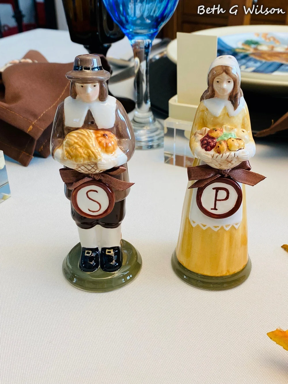 Pilgrims on a Thanksgiving Tablescape — Whispers of the Heart