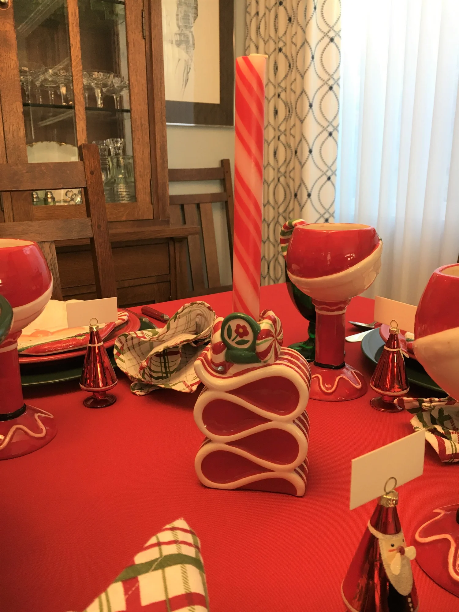 Santa's on the Christmas Tablescape — Whispers of the Heart