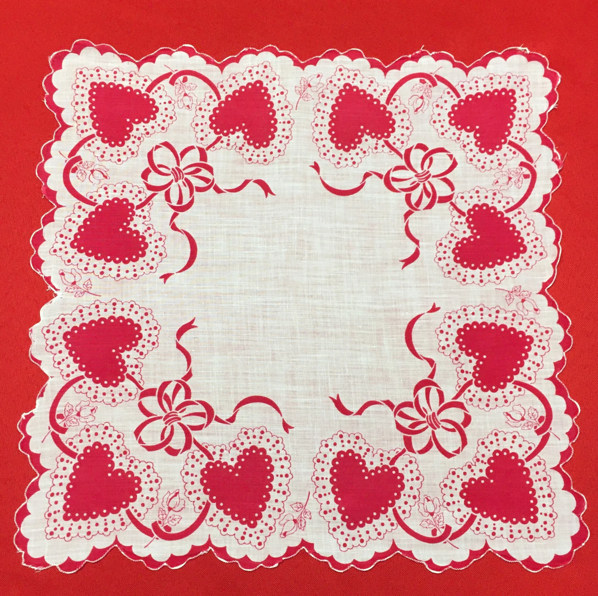 Fun with Vintage Valentine Puzzle Hankies — Whispers of the Heart