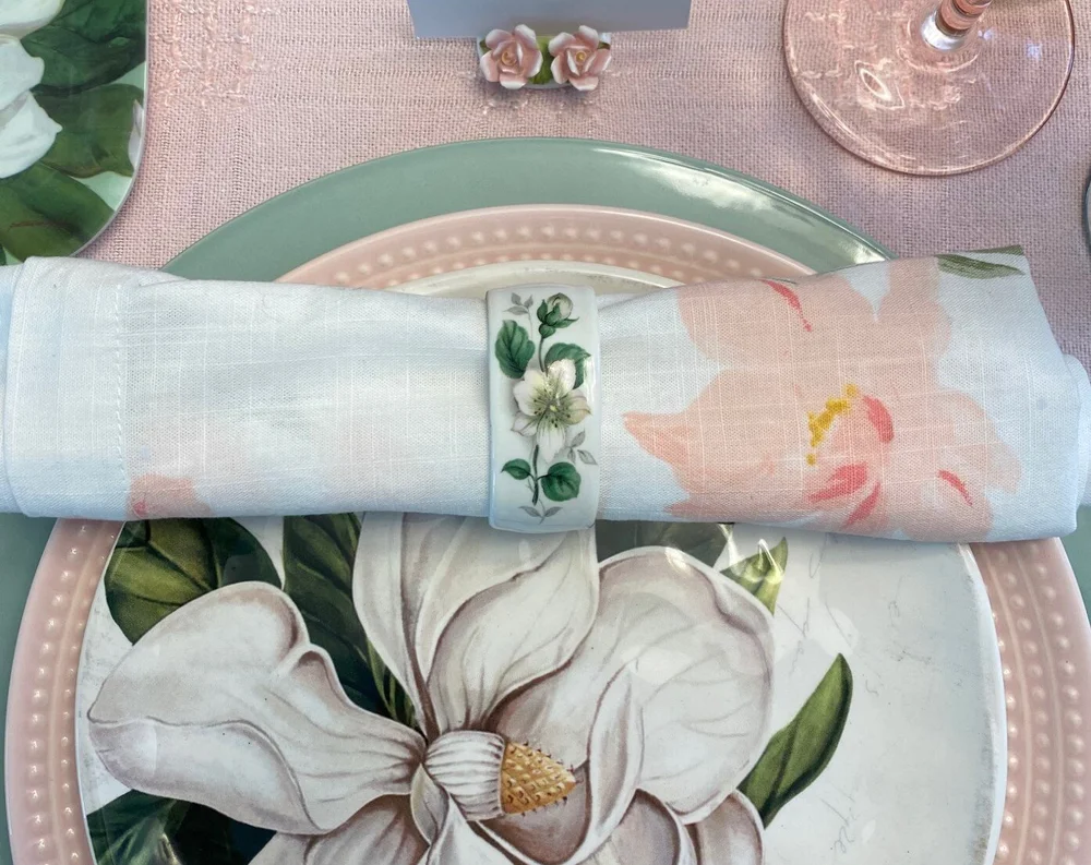 Mother’s Magnolias Spring Tablescape — Whispers of the Heart