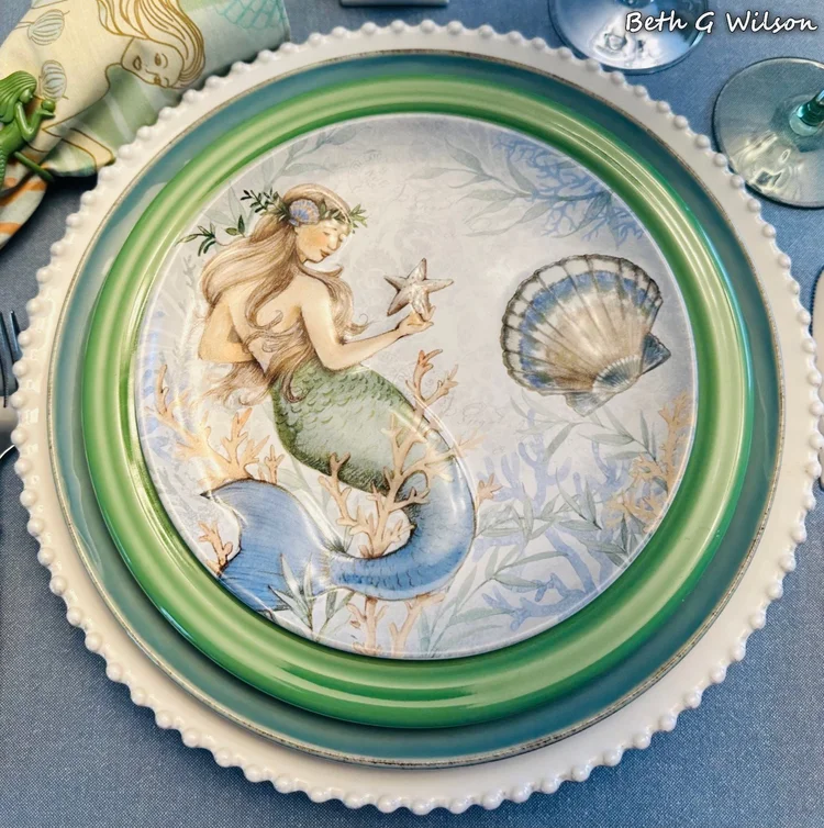 Mermaids on a Summer Tablescape — Whispers of the Heart