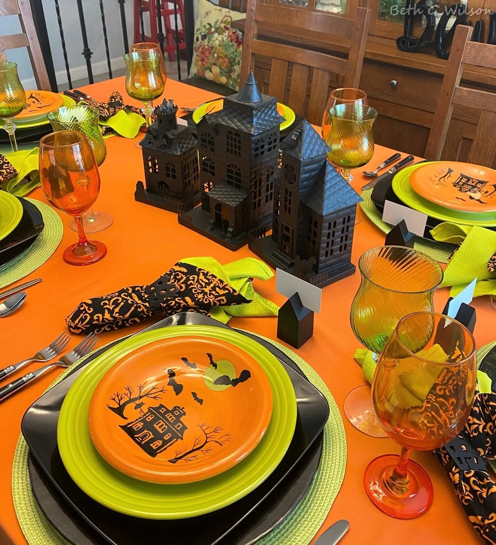 A Halloween Haunted House Tablescape — Whispers of the Heart