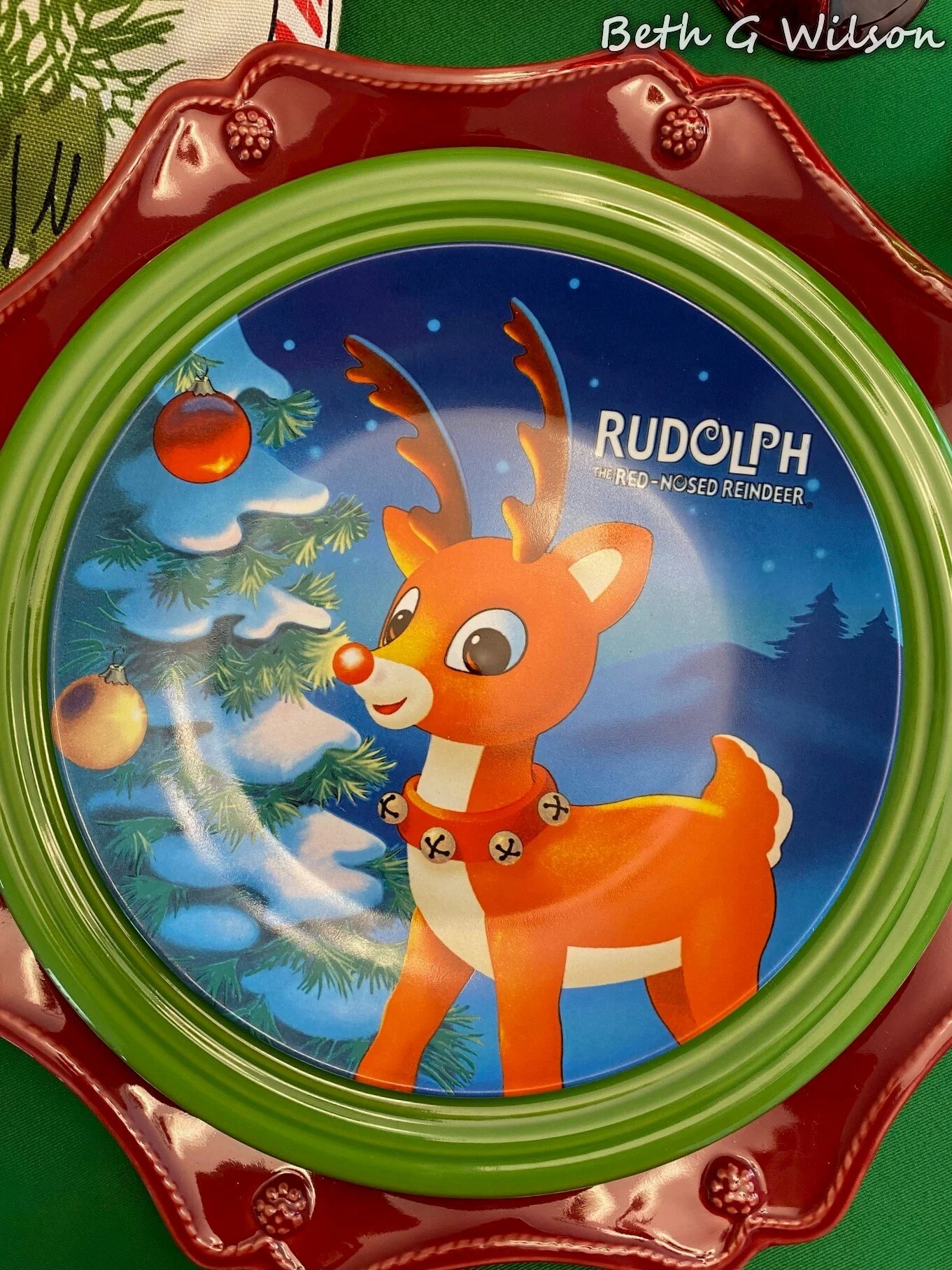 Rudolph on the Christmas Tablescape — Whispers of the Heart