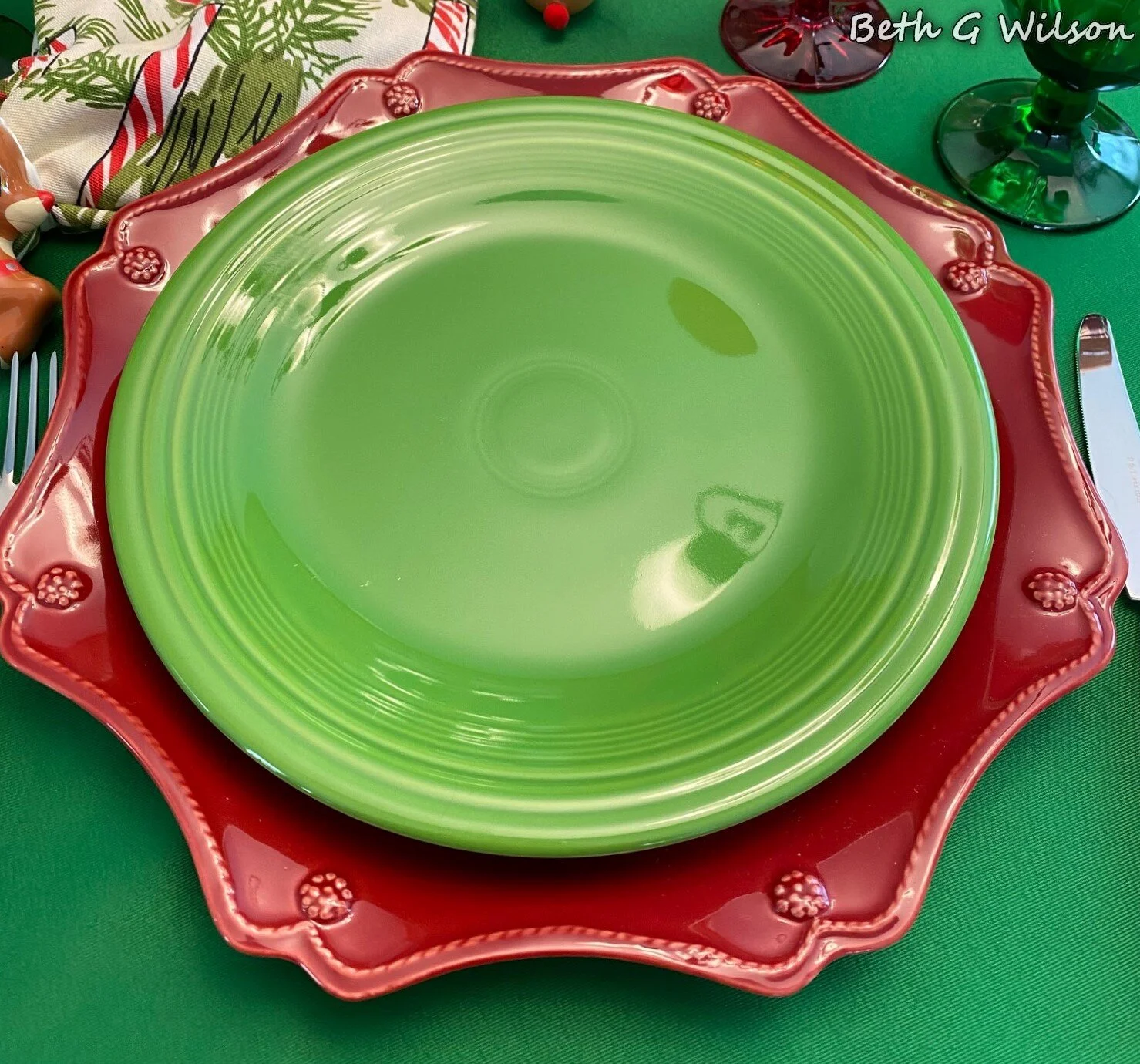 Rudolph on the Christmas Tablescape — Whispers of the Heart
