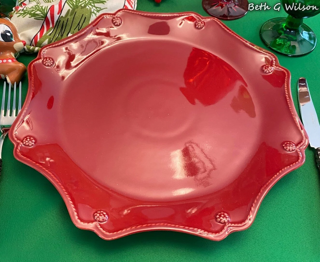 Rudolph on the Christmas Tablescape — Whispers of the Heart