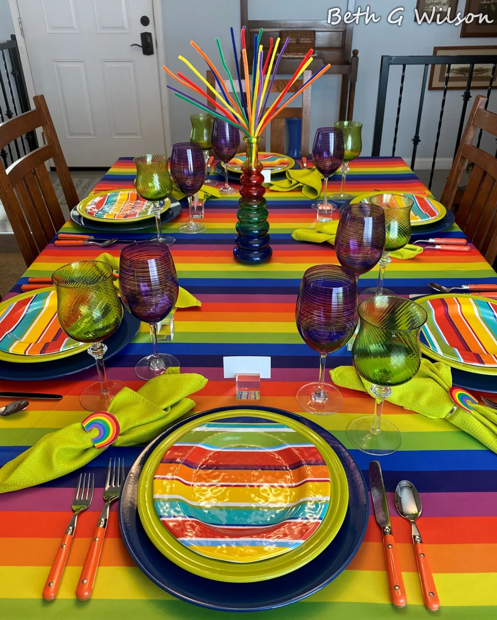 Rainbows on the Tablescape — Whispers of the Heart