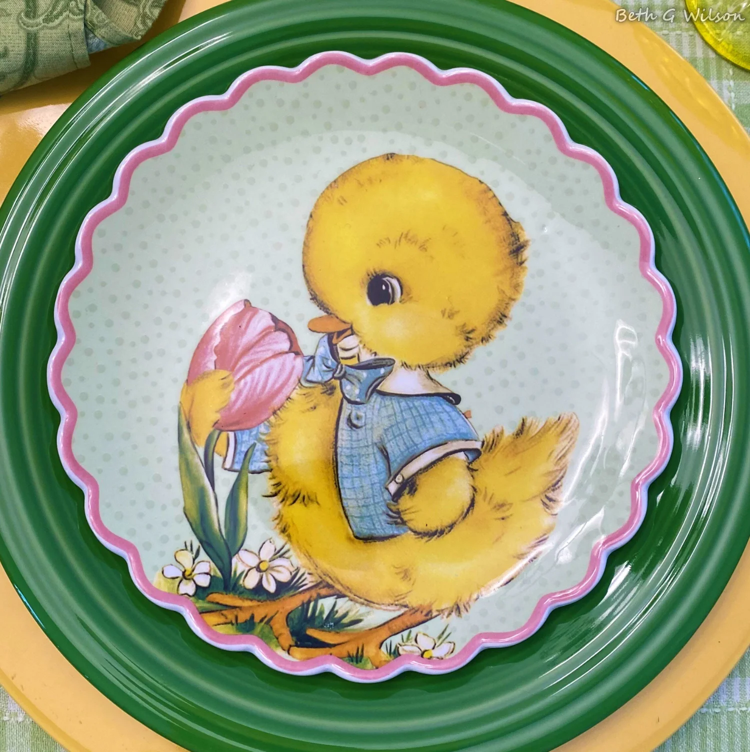 Bunnies and Chicks on an Easter Tablescape — Whispers of the Heart