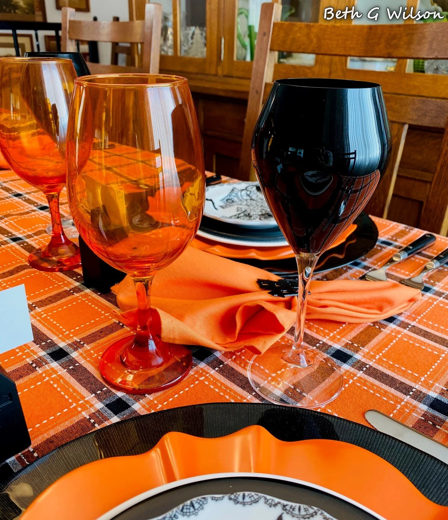 Haunted Houses on a Halloween Tablescape — Whispers of the Heart