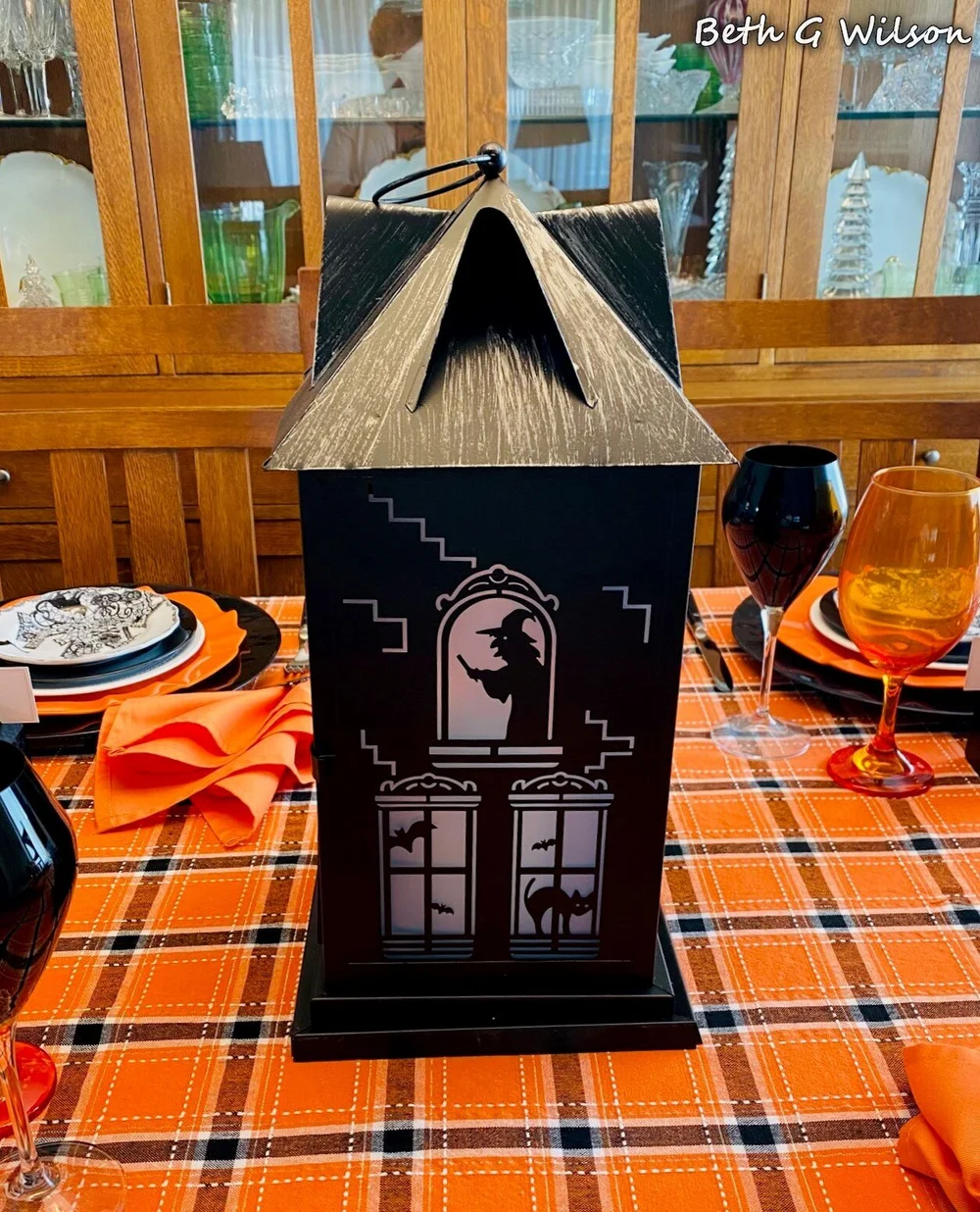 Haunted Houses on a Halloween Tablescape — Whispers of the Heart