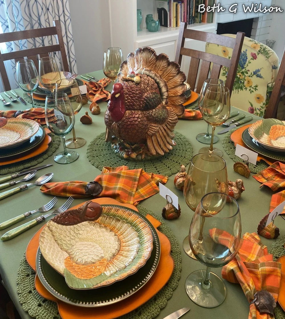 A Tablescape for Thanksgiving Turkey Soup — Whispers of the Heart