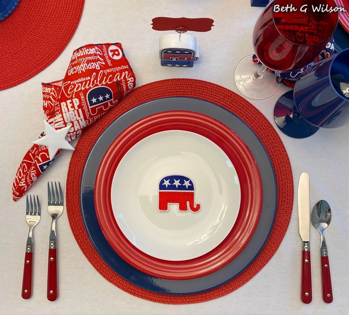 Parties on a 4th of July Tablescape — Whispers of the Heart