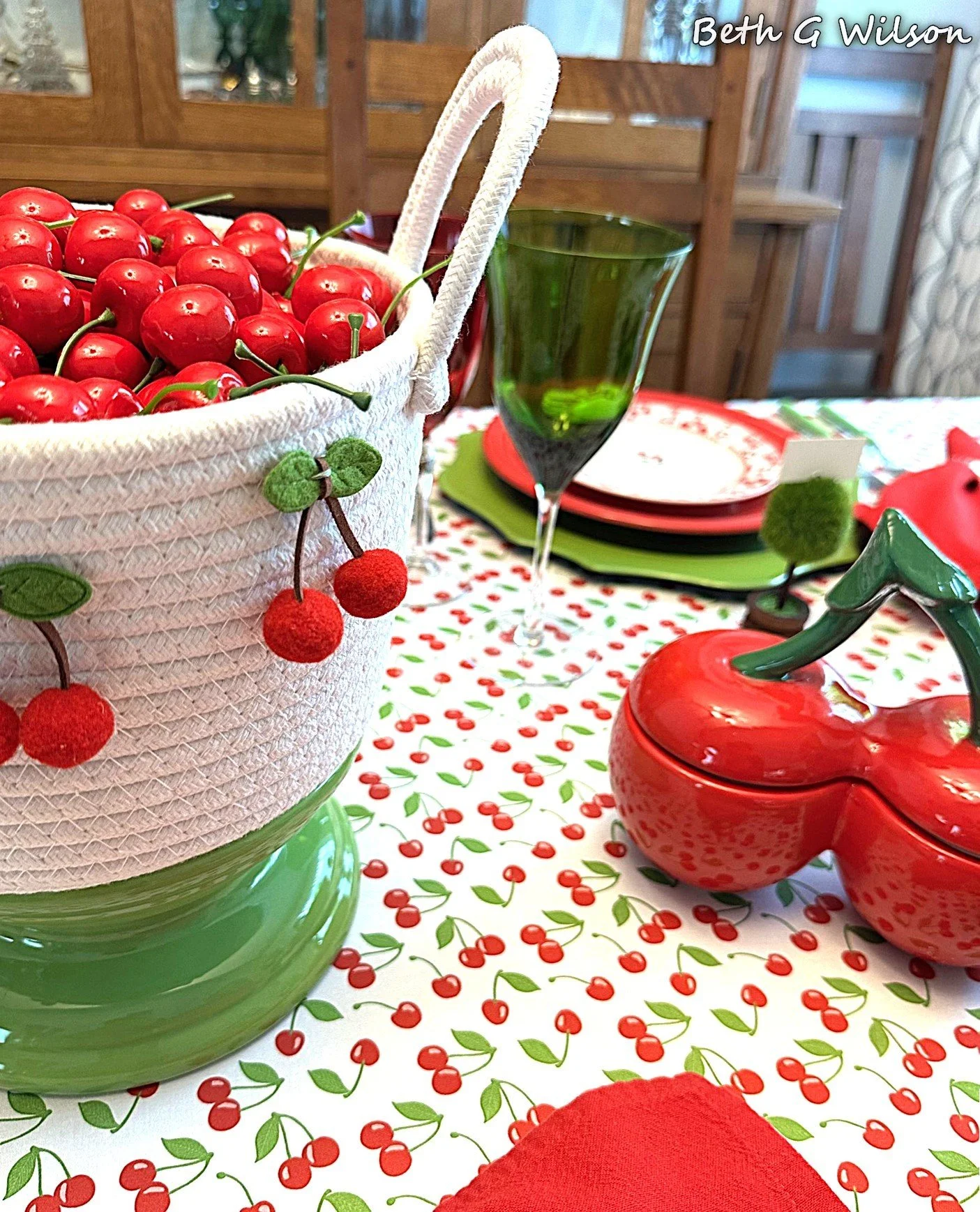 A Cherrific Summer Tablescape — Whispers of the Heart