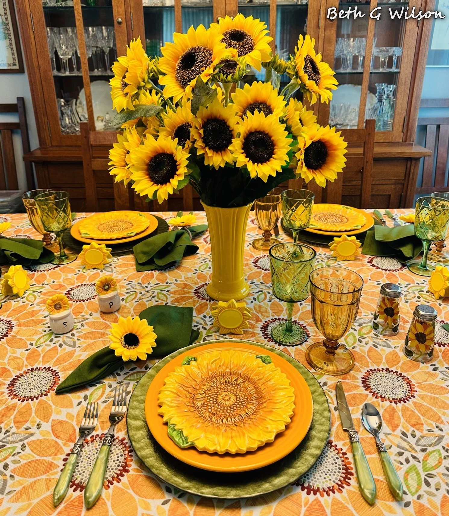 A Fall Sunflower Tablescape — Whispers of the Heart