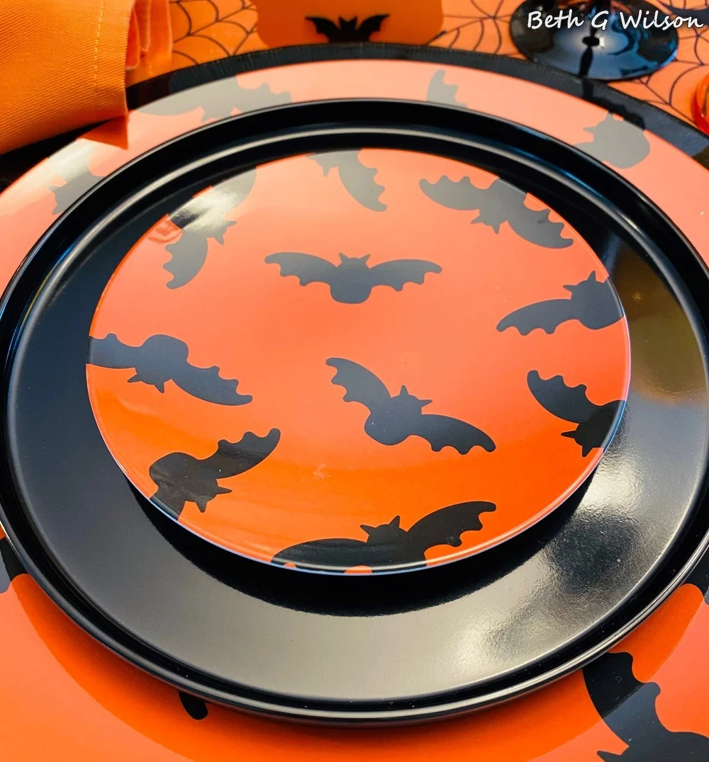 Bats on a Halloween Tablescape — Whispers of the Heart