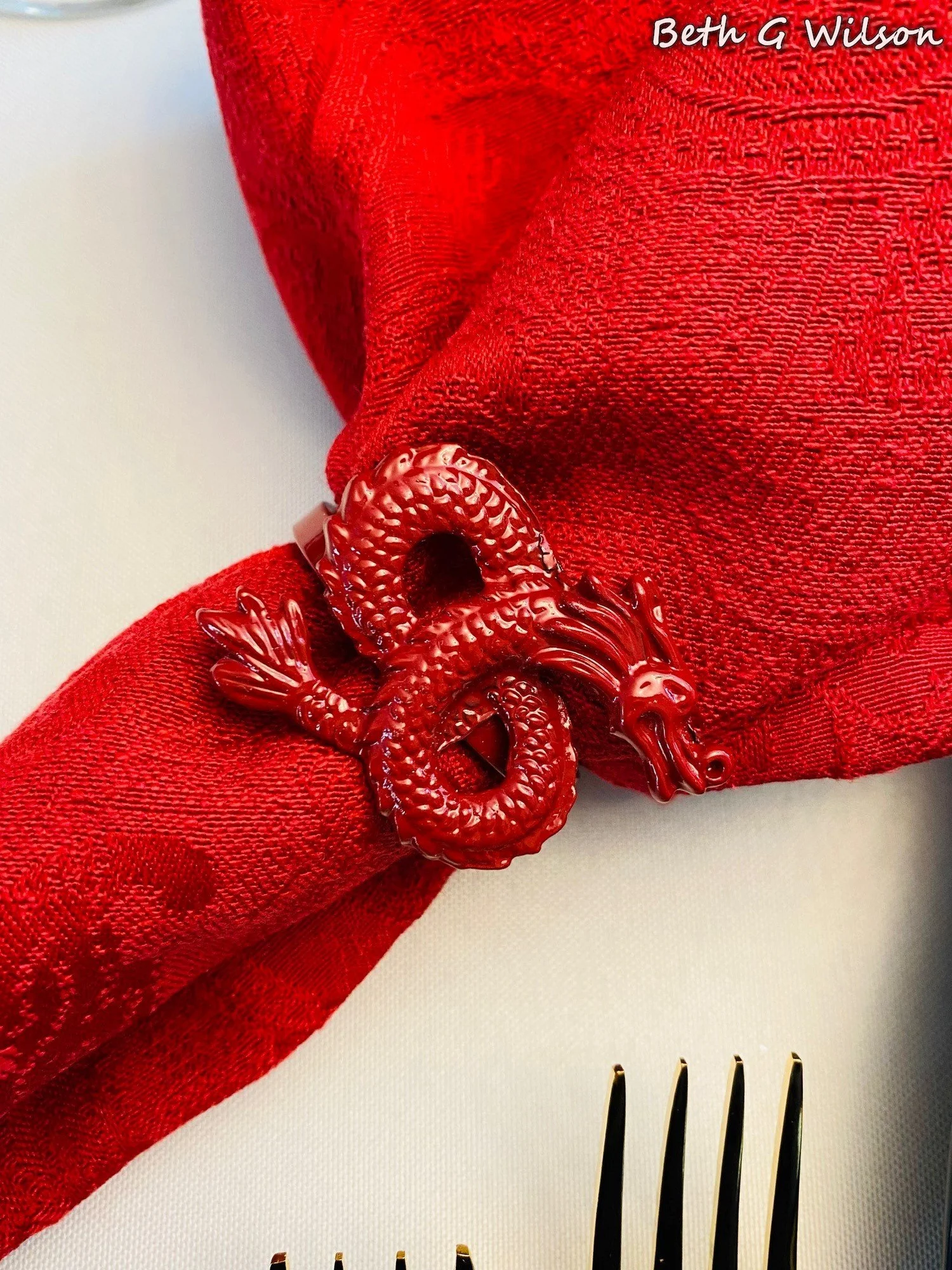 Dragons on a Chinese Year of the Dragon Tablescape — Whispers of the Heart