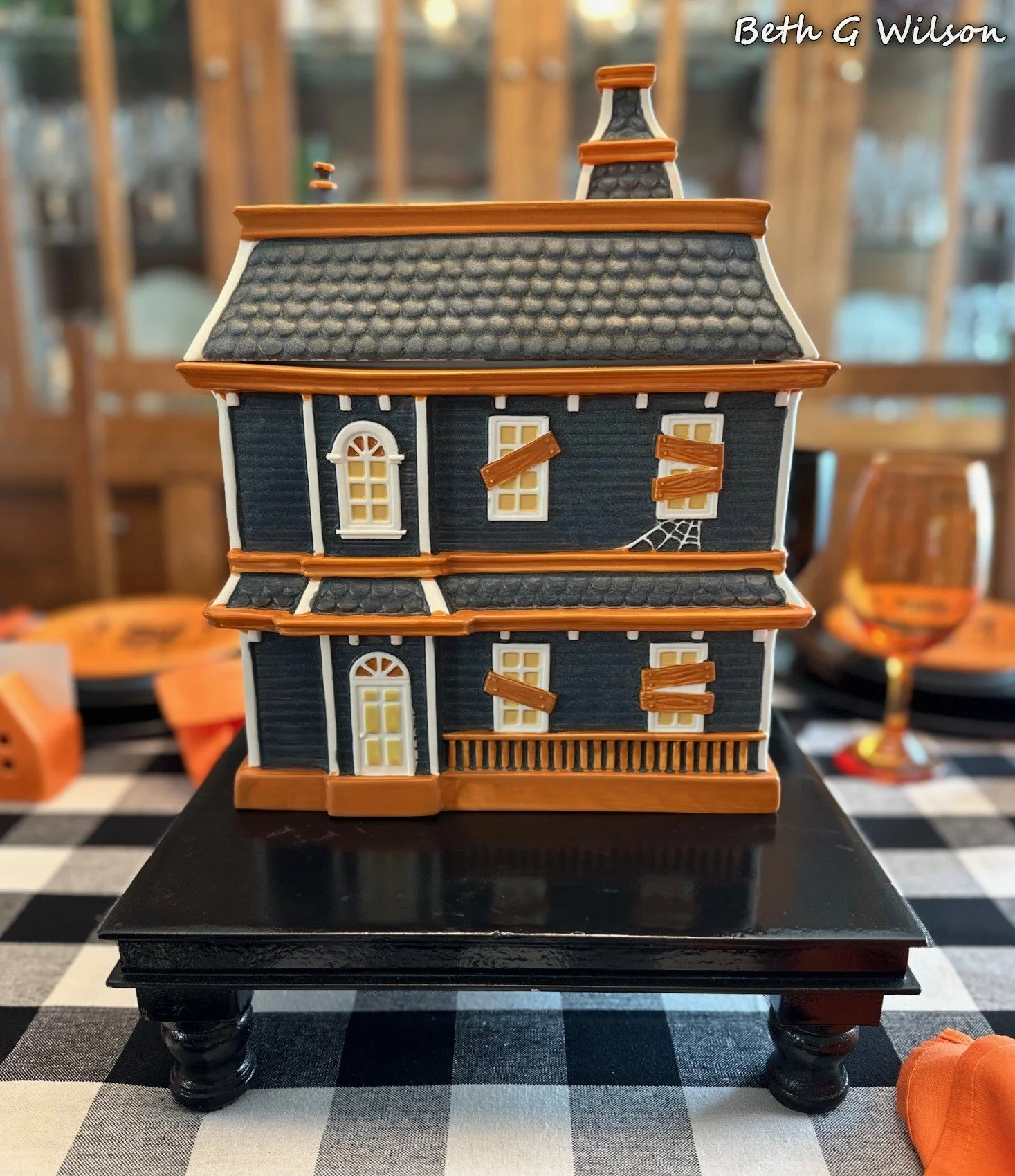 Haunted Houses on a Halloween Tablescape — Whispers of the Heart