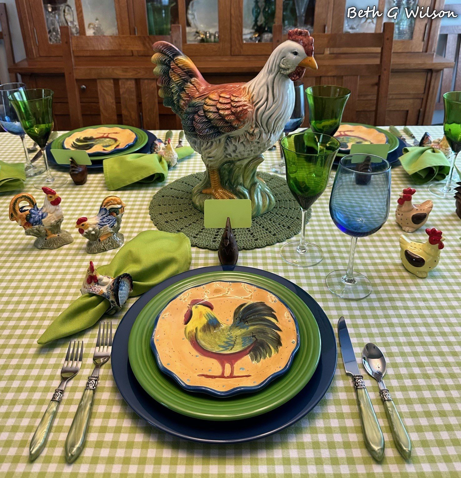 A Chicken Dinner Tablescape — Whispers of the Heart