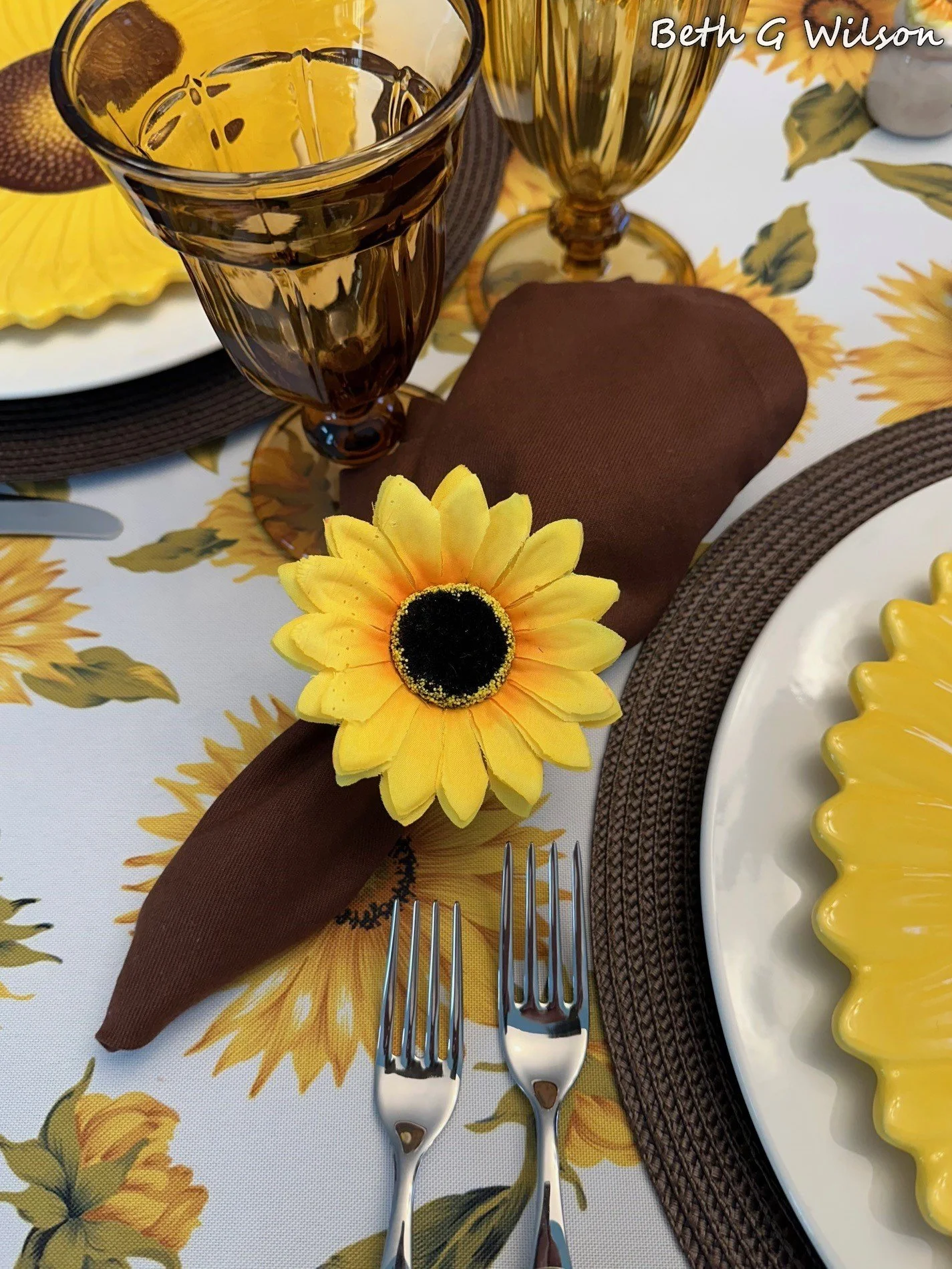 A Fall Sunflower Tablescape — Whispers of the Heart