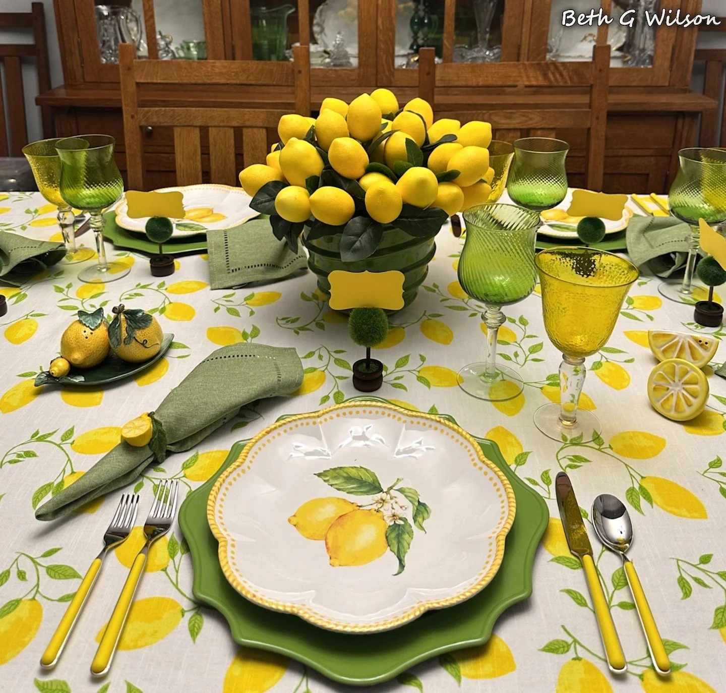 A Lemon Zest in Show Spring Tablescape — Whispers of the Heart