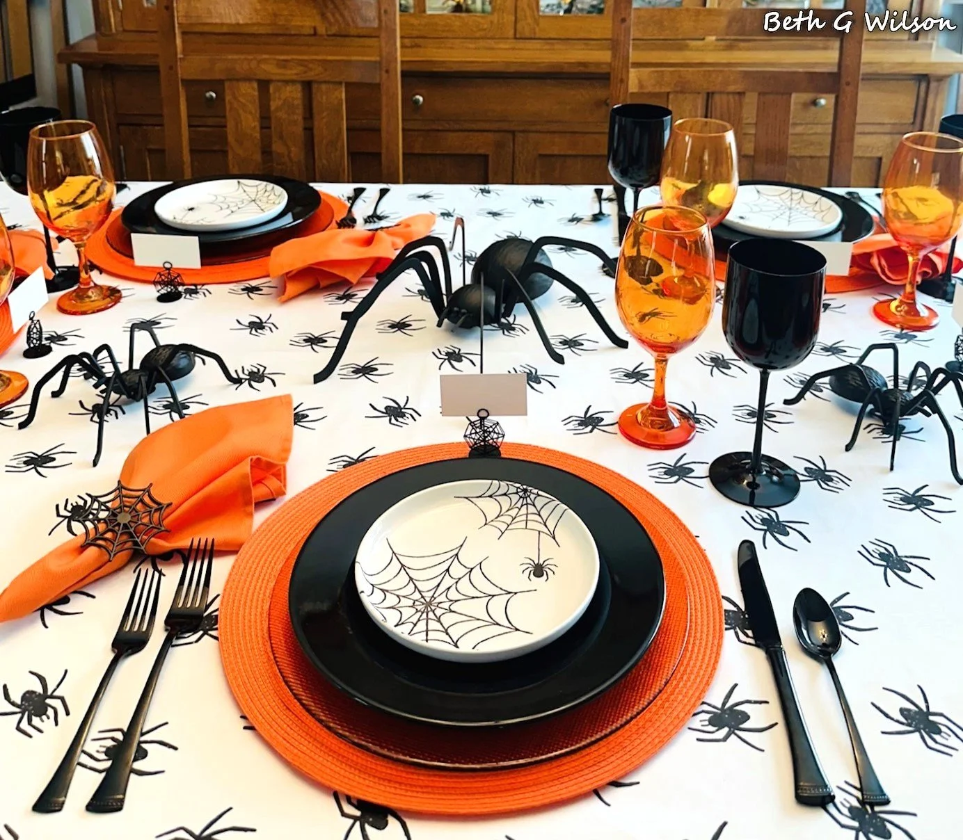 A Spiderific Halloween Tablescape — Whispers of the Heart