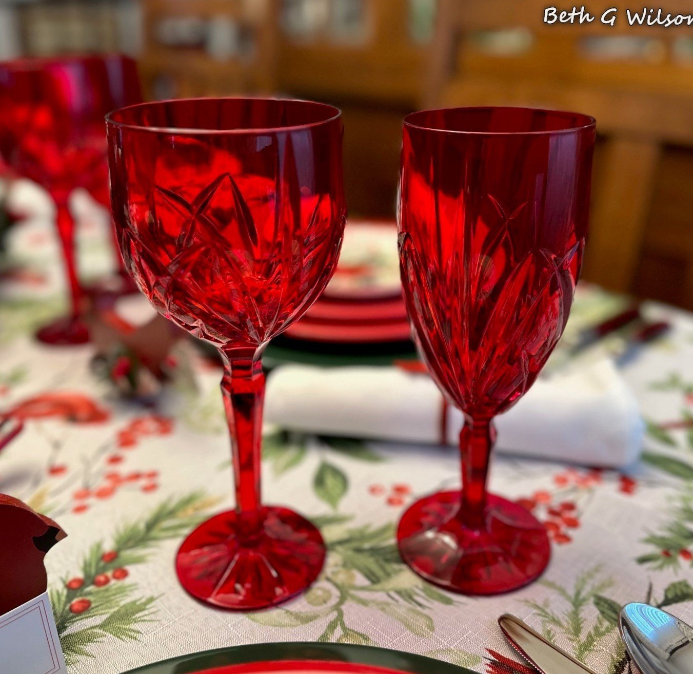 Cardinals on a Winter Tablescape — Whispers of the Heart