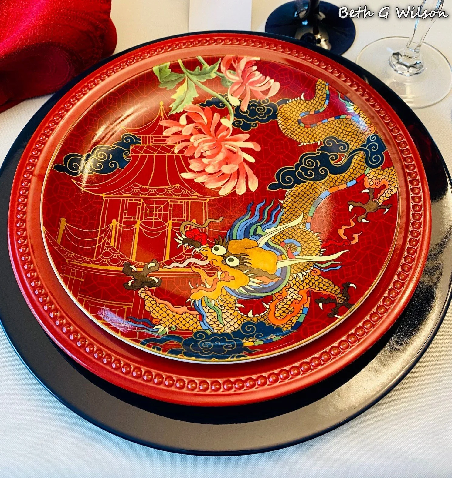 Dragons on a Chinese Year of the Dragon Tablescape — Whispers of the Heart