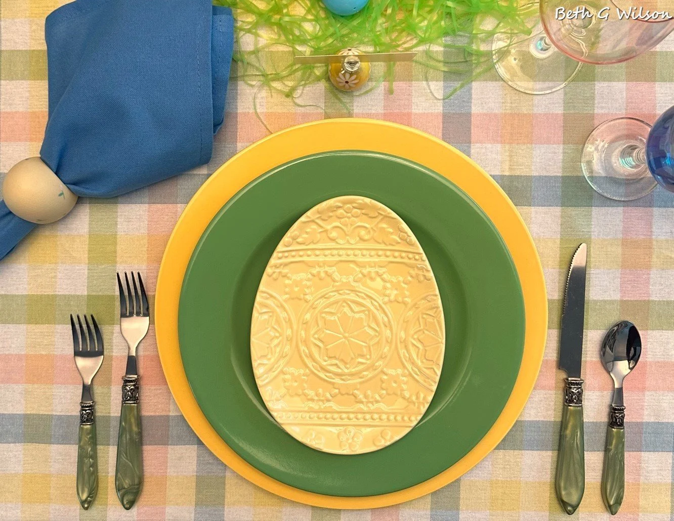 Easter Eggs on an Easter Tablescape — Whispers of the Heart