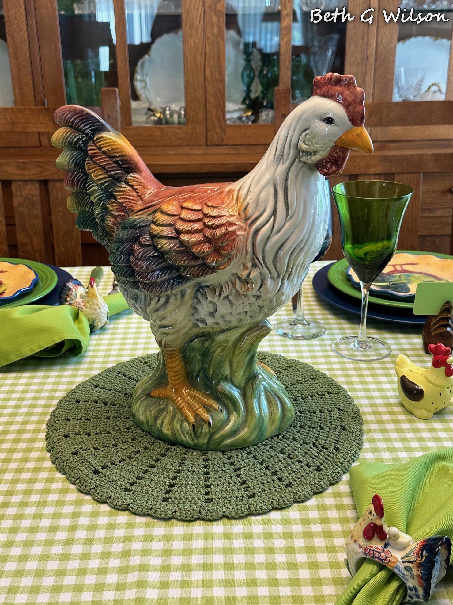 A Chicken Dinner Tablescape — Whispers of the Heart