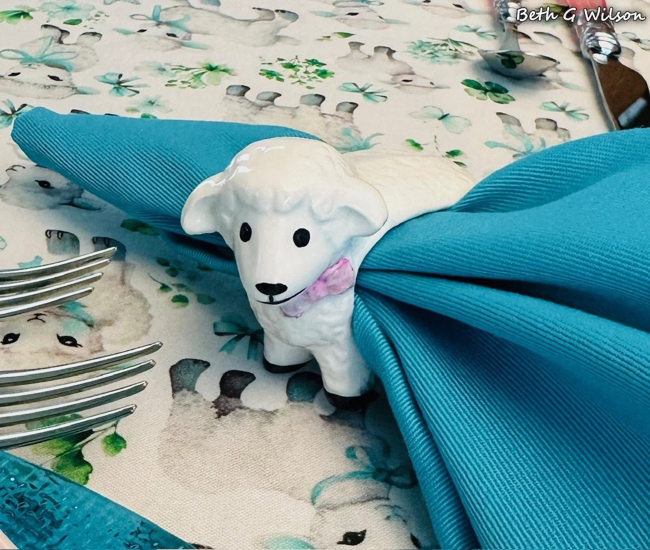 Lambs on an Easter Tablescape — Whispers of the Heart