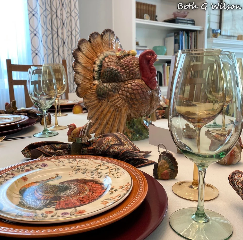 A Turkey on the Thanksgiving Tablescape — Whispers of the Heart