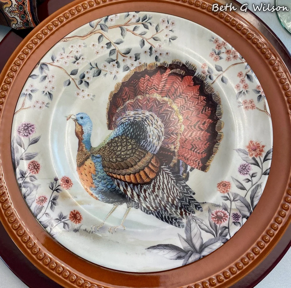 A Turkey on the Thanksgiving Tablescape — Whispers of the Heart