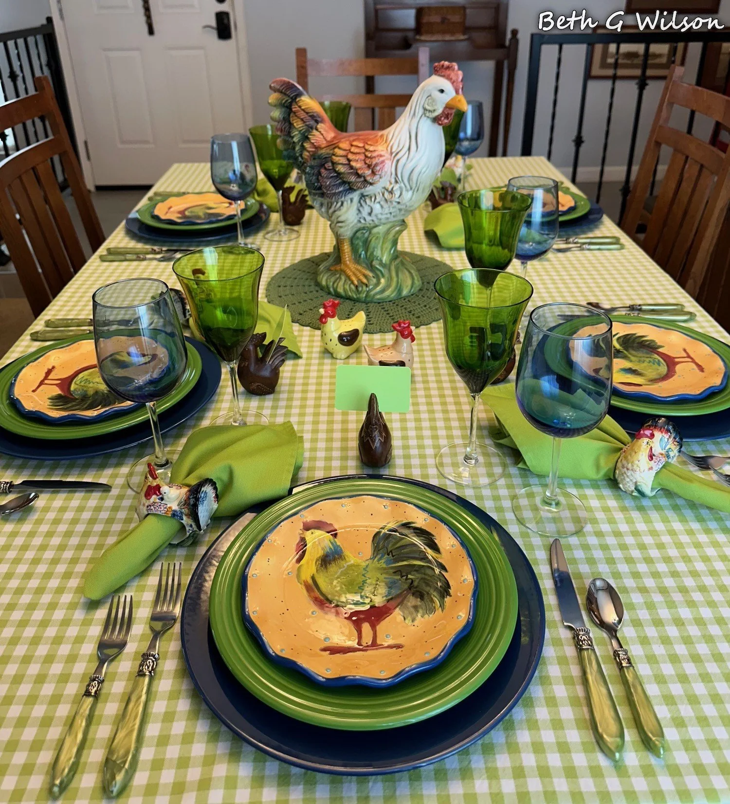 A Chicken Dinner Tablescape — Whispers of the Heart