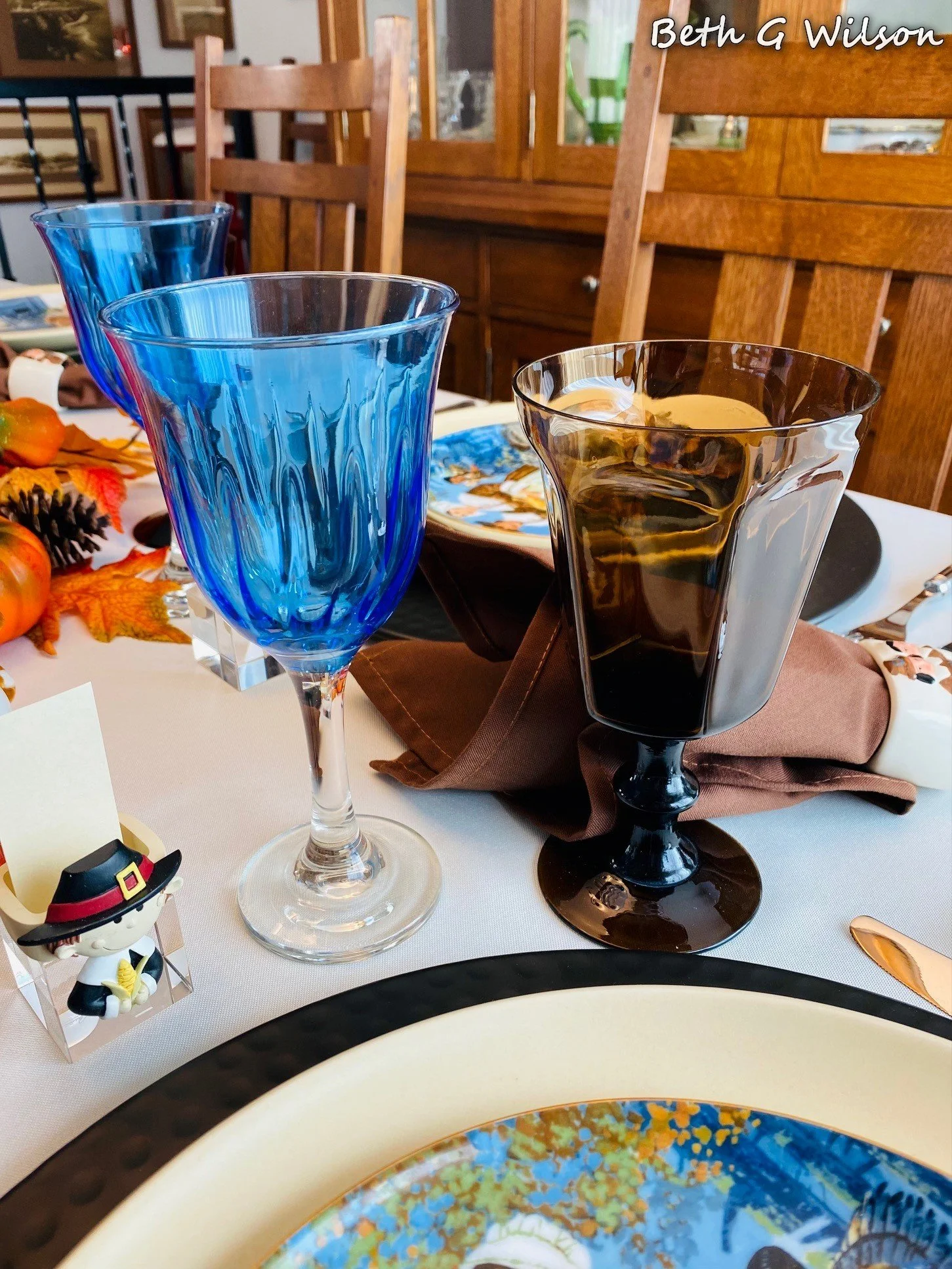 Pilgrims on a Thanksgiving Tablescape — Whispers of the Heart