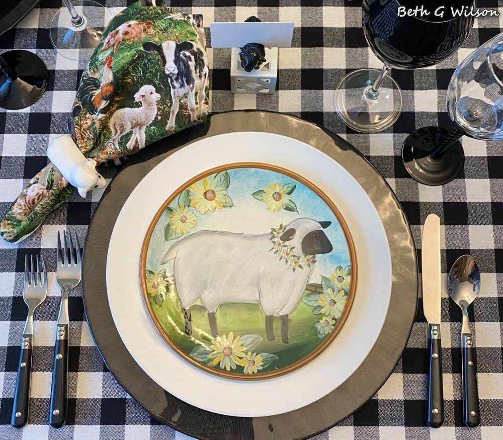 Lambs on an Easter Tablescape — Whispers of the Heart