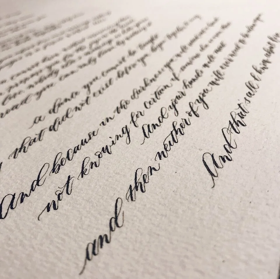 Calligraphy Poems and Presentations — Olivia Hope Calligraphy