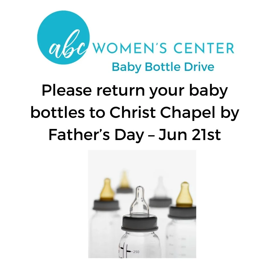 ABC Women’s Center Baby Bottle Drive — Christ Chapel